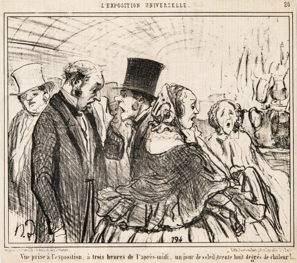 Vue prise a l'exposition a trois heures de l'apres-midi, un jour de soleil; trente huit degres ...