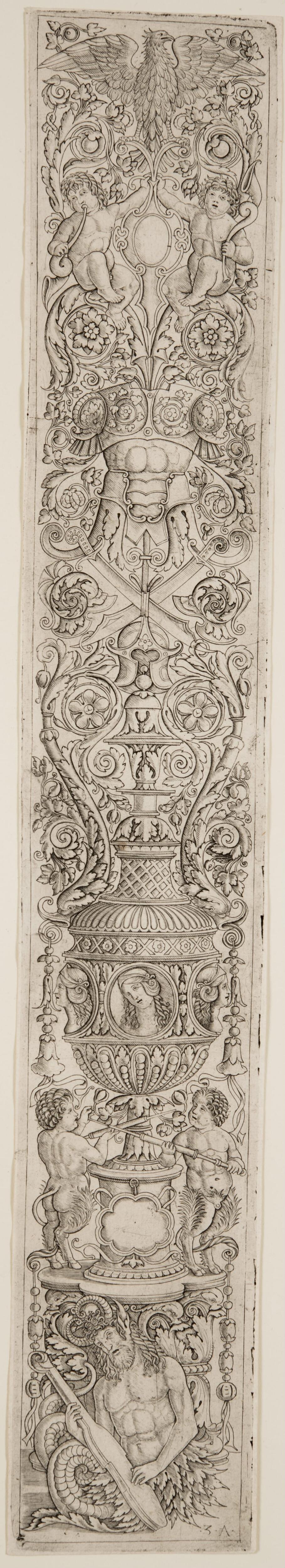 Candelabrum with a Triton and Two Infant Satyrs | Hammer Collections