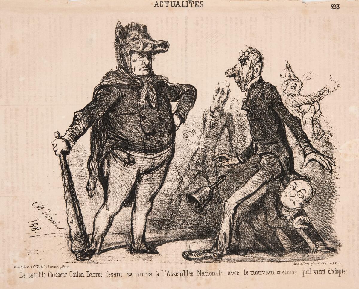 Le Terrible Chasseur Odilon Barrot fesant sa rentree a l'Assemblee ...