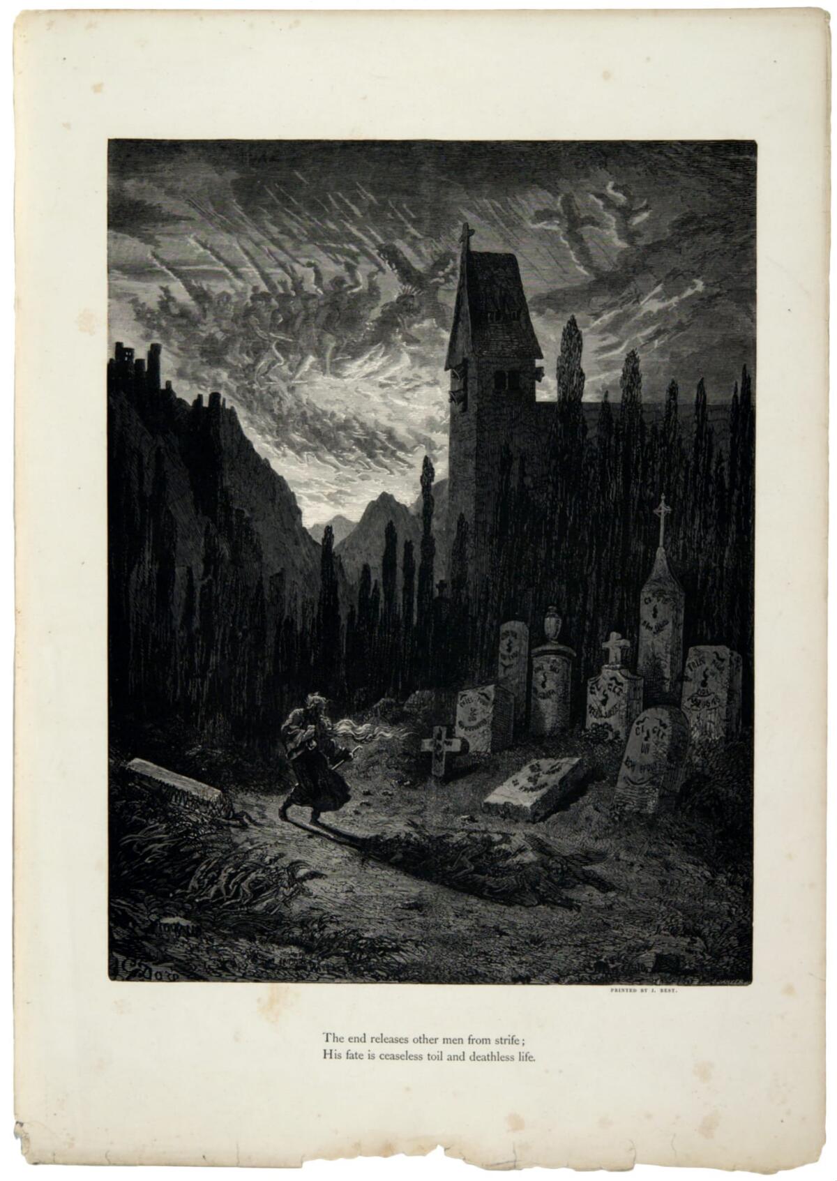 The end releases other men from strife; His fate is ceaseless toil and ...