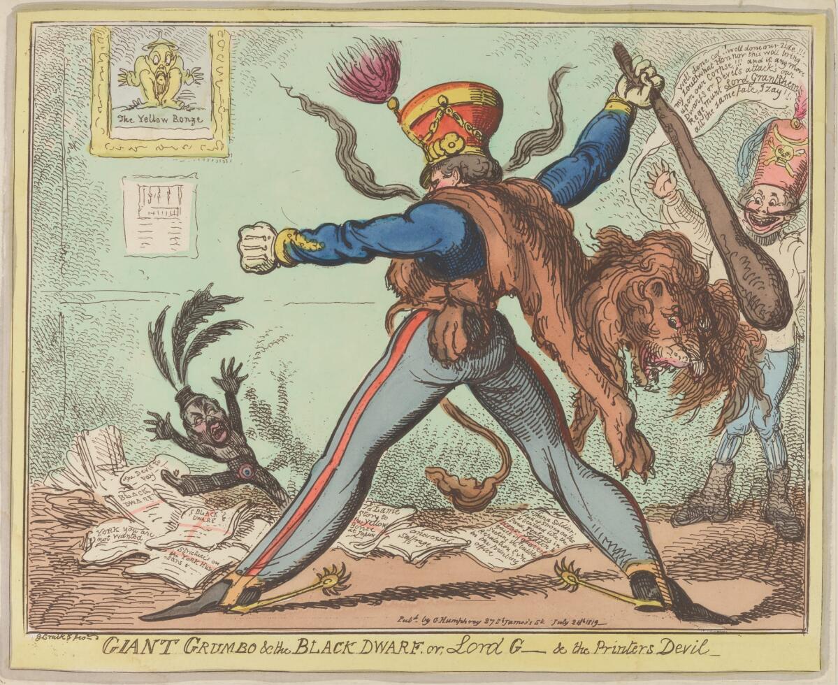 Giant Grumbo and the Black Dwarf, or Lord G___ and the Printer's Devil ...