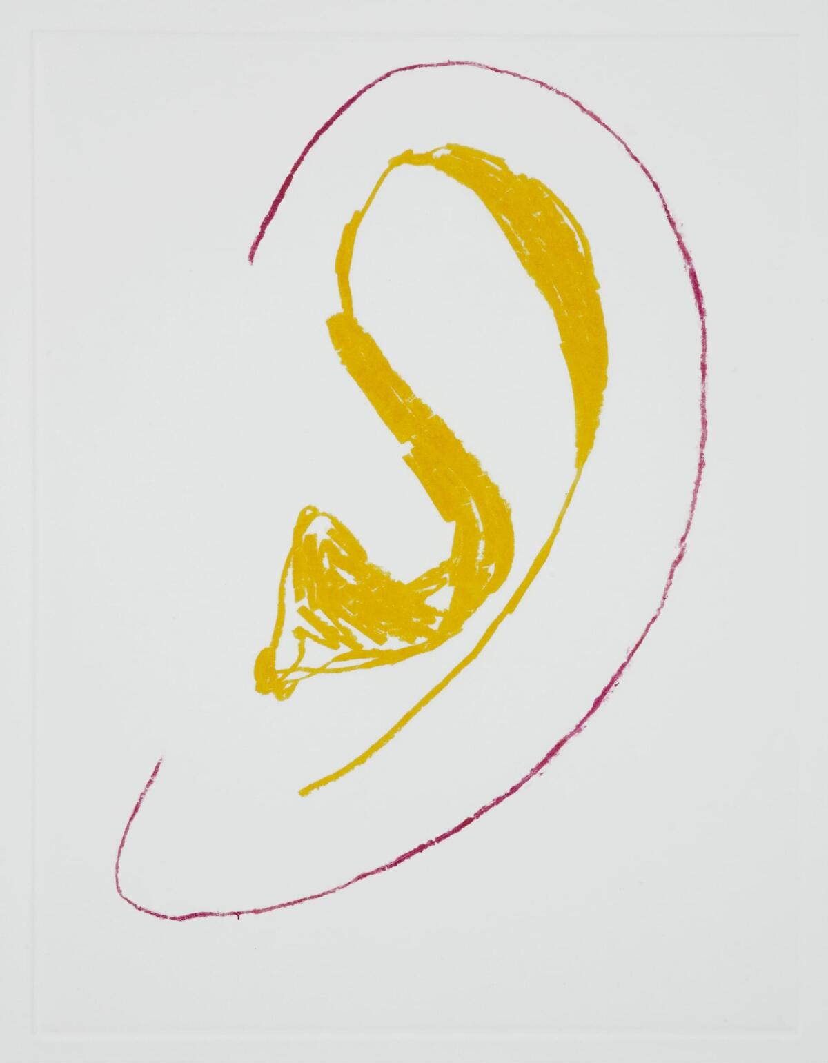 Six Ear Drawings (Complementary Colors)" [#3] | Hammer Collections